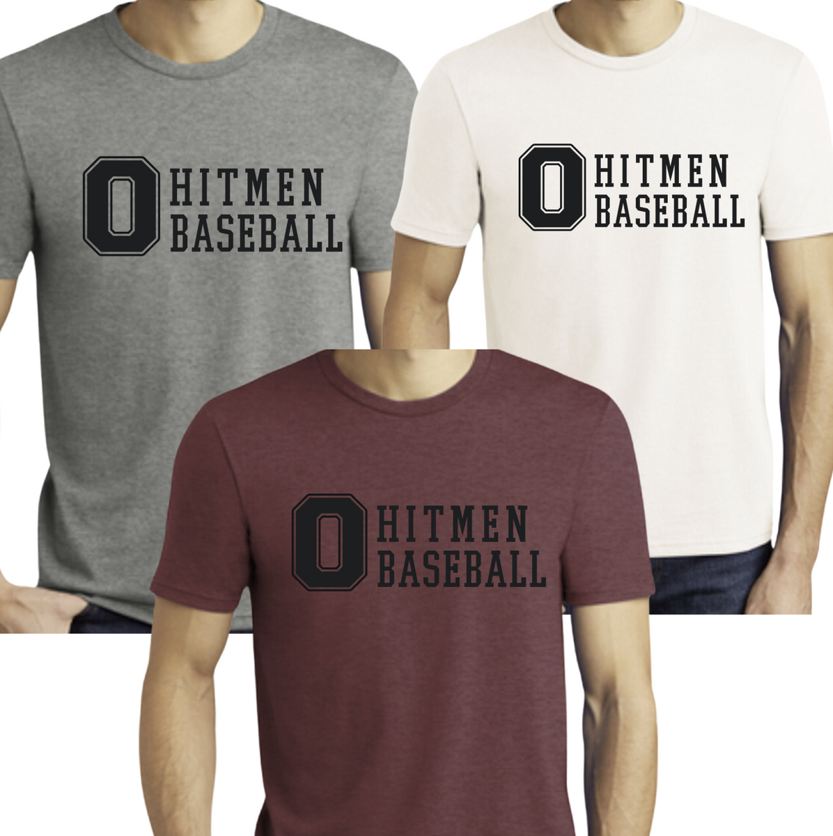 64000 HITMEN- BLOCK O UNISEX TEE YOUTH & ADULT – Vintage Pipe Clothing Co.